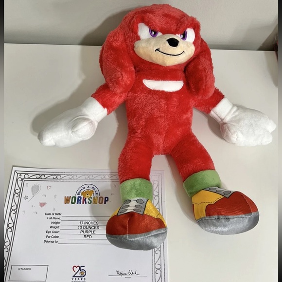 Build-A-Bear | Toys | Knuckles Sonic The Hedgehog Build A Bear Workshop ...